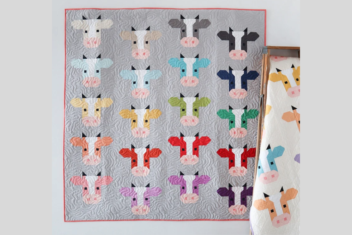 Cow Quilt Block Patterns - Quilt Backing Calculator